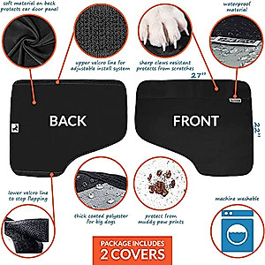 Car Door Protector - Interior Car Door Protectors Dog Scratch Door Protector Cover Pet Car Window Guard - 2 Packs