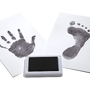 Baby's Touch Baby Safe Reusable Hand & Foot Print Ink Pads - Black