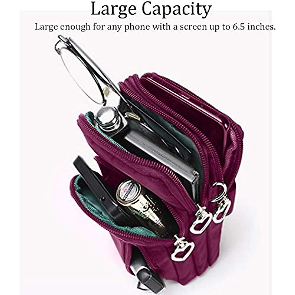 Sports Armband Outdoor Sweat-Proof Running Armbag Cross-Body Shoulder Casual Wallet Purse Gym Fitness Cell Phone Bag Key Holder for iPhone13 Pro/ 12 Pro/Xs Max/Xr,Galaxy S10 Plus,Huawei P30 Pro (#14)