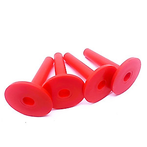 Jiayouy Plastic Long /Medium /Short Flanged Cymbal Sleeves 8mm for Percussion Drum Kit Part 12 Pack (Red)