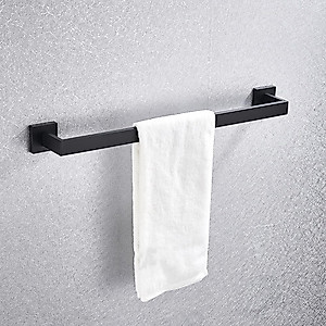 Bathroom Hardware Black Robe Hook Towel Rail Bar Rack Shelf Hanger Tissue Toilet Roll Paper Holder Wall Bathroom Accessories,1 Towel Rail