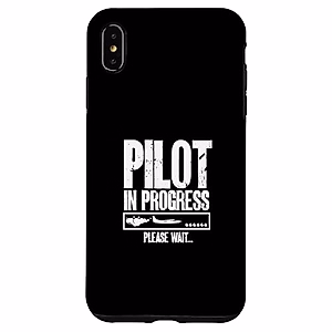 iPhone XS Max Airplane Pilot Funny Pilot In Progress Please Wait Case
