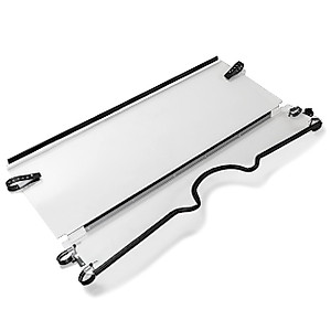 HECASA 1/4" Thick Folding Windshield & Roof Top Compatible with 2006-2013 Yamaha Rhino 450 660 700 Windscreen Hard Top Canopy Ceiling Shade