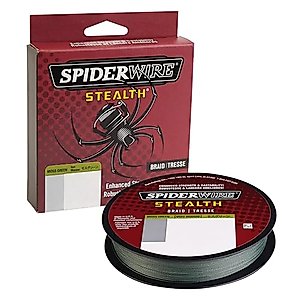 SpiderWire Stealth® Superline, Moss Green, 30lb | 13.6kg, 200yd | 182m Braided Fishing Line, Suitable for Freshwater and Saltwater Environments