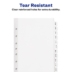 Avery 11313 Preprinted Tab Dividers, 12-Tab, 8 1/2 x 5 1/2