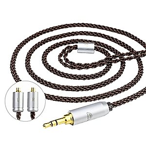 okcsc MMCX Cable Replacement Upgrade Cable for Shure SE215 SE315 SE425 SE535 SE535LTD SE846 AONIC3 AONIC4,8 Core OFC Audio Cable MMCX Connector Cable for Stock 4 Feet Length with 3.5mm Plug