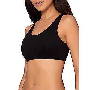 Fruit of the Loom Women's Built Up Tank Style Sports Bra Value Pack, Heather Grey W. Black/White/Black/Heather Grey W. Black/White/Black, 36