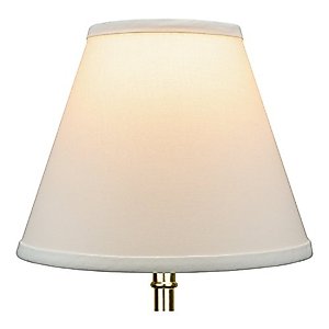 FenchelShades.com Lampshade 5" Top Diameter x 10" Bottom Diameter x 8" Slant Height with Clip-On Attachment for Standard Edison-Style Lightbulb (Linen Ivory)