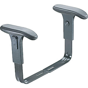 Safco Products Task Master Adjustable T-Pad Armrest Set for Use with Task Master Chairs, Sold Separately, Black