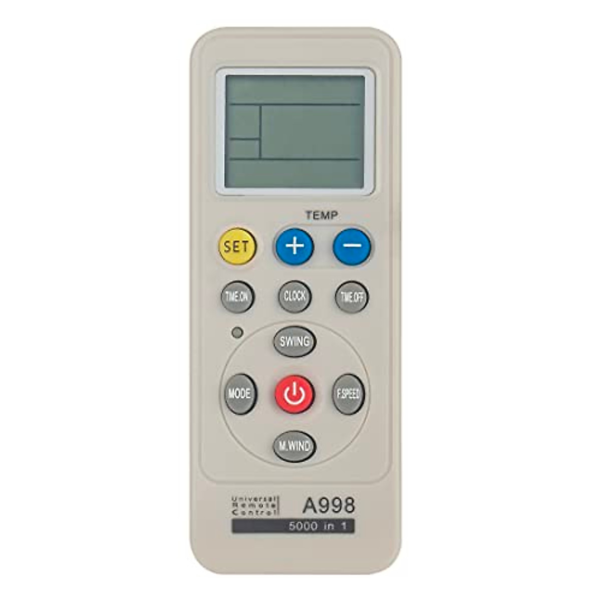Universal AC Remote, Replace A/C Remote Control Compatible with Carrier/Samsung/Kelon/Hyundai/Gree/Funai/Daikin/Trane/Toshiba/Sanyo/Mitsubishi/Fujitsu/Hitachi/Haier/LG/York/Midea Air Conditioner