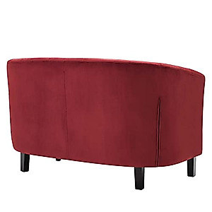 Modway Prospect Performance Velvet Loveseat, Maroon 28.5 x 49 x 29.5