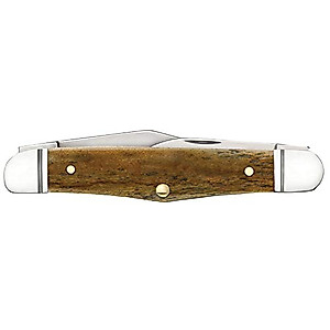 CASE XX WR Pocket Knife Smooth Antique Bone Half Whittler Item #58189 - (6208 SS) - Length Closed: 3 1/4 Inches
