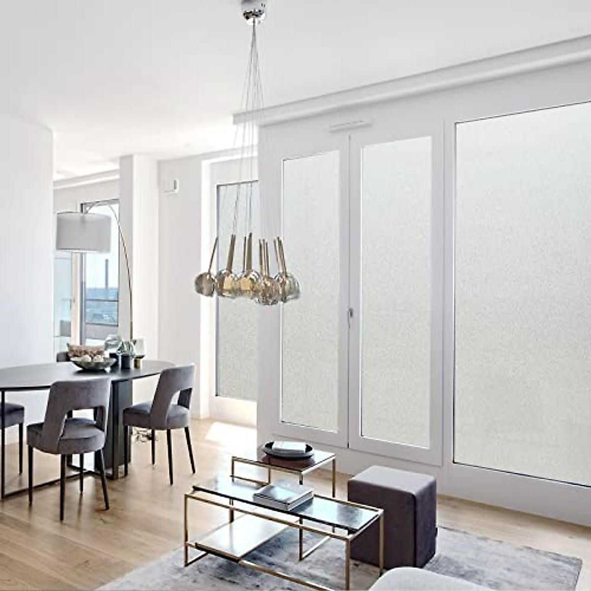 AWXD Frosted Glass Window Film,Window Privacy Film with Installation Tools, Sun Blocking Heat Control Anti Glare Window Tint,Static Cling Removable Window Sticker for Home Office (17.5" x 78.7")