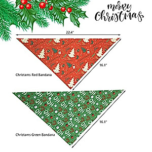 Vehomy Dog Christmas Costume - Christmas Dog Cat Tutu Skirt with Bell and Bow Tie Pet Xmas Hat Hairpin and Christmas Dog Bandanas Puppy Kitty Xmas Accessories for Cats Small Medium Dogs 5Pcs