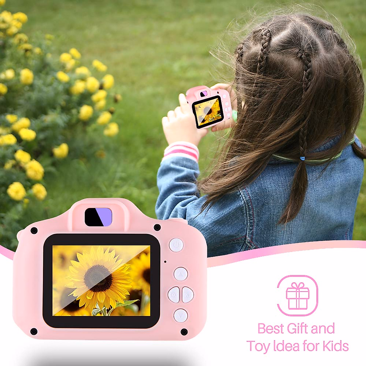 NINE CUBE Kids Camera, Christmas Birthday Gifts for Boys Age 3-8, HD Toy Digital Camera for Kids, Mini Toddler Camera for Girls 3 4 5 Year Old, Children's Toys Camera with 32GB SD Card
