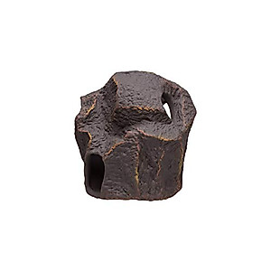 Plecoceramics Ceramic Magma Boulder Stone Decoration - Aquarium Fish Tank Hideway Decor - for Cichlids Plecos Bettas