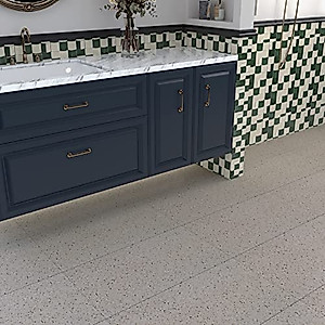 Decotalk Terrazzo Peel and Stick Floor Tile 12x24 Terrazzo Vinyl Flooring Bathroom Floor Tile Waterproof Vinyl Flooring Roll 3PCS Speckled Floor Tile Peel and Stick Flooring Planks Floor Tile Sticker