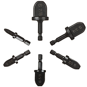 DIRBUY 6PCS Swadge Tool HVAC Air Conditioner Copper Pipe Tube Expander with 1/4", 3/8", 1/2", 5/8", 3/4", 7/8", Bits Swaging Tool Drill Bit Set