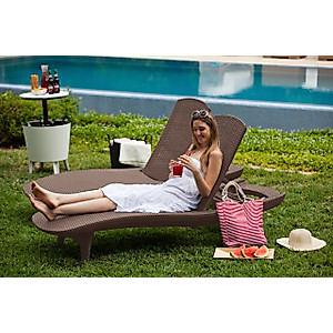 Keter 211045 Pacific Sun Lounger Set of 2, Brown