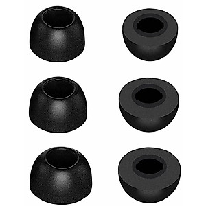 JNSA Replacement Memory Foam Ear Tips Noise Canceling Foam Eartips Ear Plug Ear Tip Gels Compatible with Galaxy Buds 2 Pro Earbuds, [Fit in Case],L/M/S 3 Size 3 Pairs ,Black (FoamB2PRO3P)
