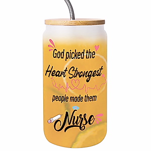 Lightzz Nurse Gifts for Women, Nurses Week Gifts, Thank You Appreciation Gifts for Nurse Practitioner Friends, Unique Nurses Day Graduation Present-16 Oz Can Glass