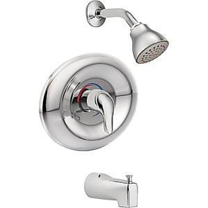 Moen Chateau Chrome Single Handle Posi-Temp Eco-Performance Shower Faucet Set, Valve Included, L2369EP