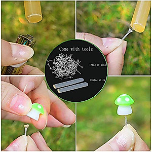 Tophappy 100pcs Miniature Fairy Garden Ornaments Kit Set, Ladybugs,Mushrooms, Flowers with Tools for DIY Fairy Garden Décor