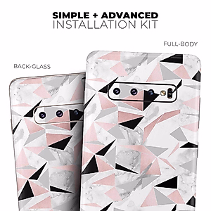 DesignSkinz Karamfila Marble & Rose Gold v7 Protective Vinyl Decal Wrap Skin Cover Compatible with The Samsung Galaxy S20 (Screen Trim & Back Glass Skin)