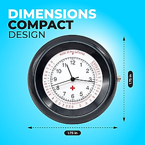 Nurse Stethoscope Watch - Lightweight Metal Frame- Attaches Directly to Stethoscope for All Medical Professionals