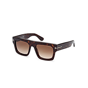 Tom Ford FAUSTO FT 0711 Dark Havana/Light Brown Shaded 53/20/145 unisex Sunglasses