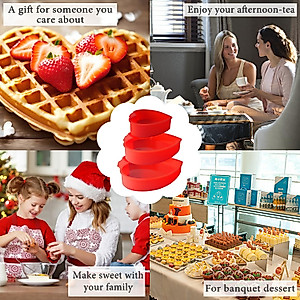 3 Pcs Cake Silicone Molds,Heart Shape Silicone Mold for Baking Homemade Dining,Reusable Silicone Fondant Mold Rainbow Mousse Cake Molds Cake Pan Air fryer Silicone Liners（8 In&6In&4In）