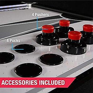 MD Sports 7.5' Titan Air Powered Hockey Overhead Score Table With Pusher and Puck Set