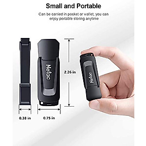 Netac 256GB Thumb Drive, 256GB Flash Drive 3.0 USB Sticks Jump Drive, Read Speeds up to 90MB/s