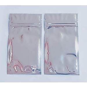 500 Silver Aluminum Foil Mylar 2.5x4 inches Recloseable Bag Clear Front AL-1 US Seller Ship Fast…