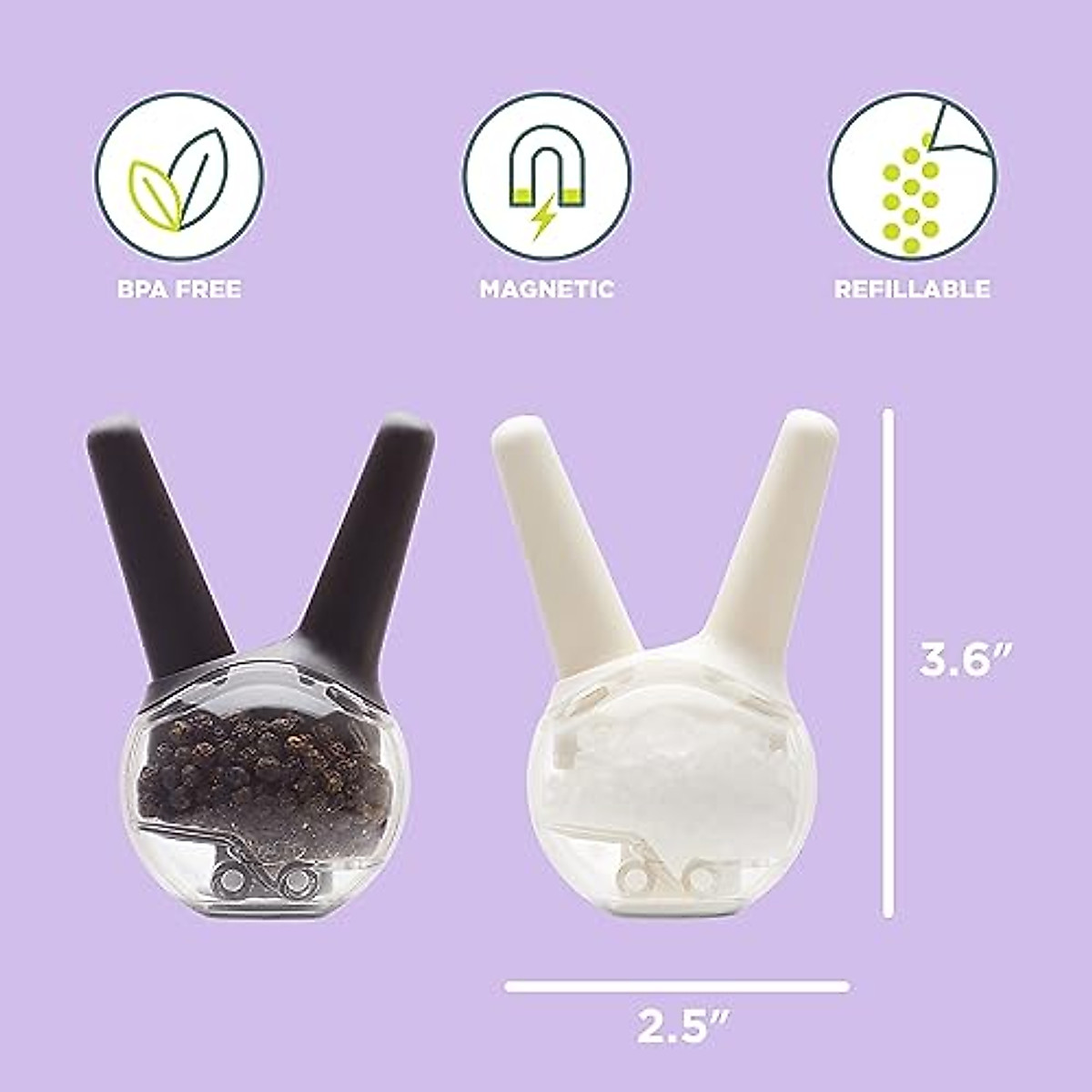 Chef'n Mini Magnetic Salt and Pepper Grinder Set