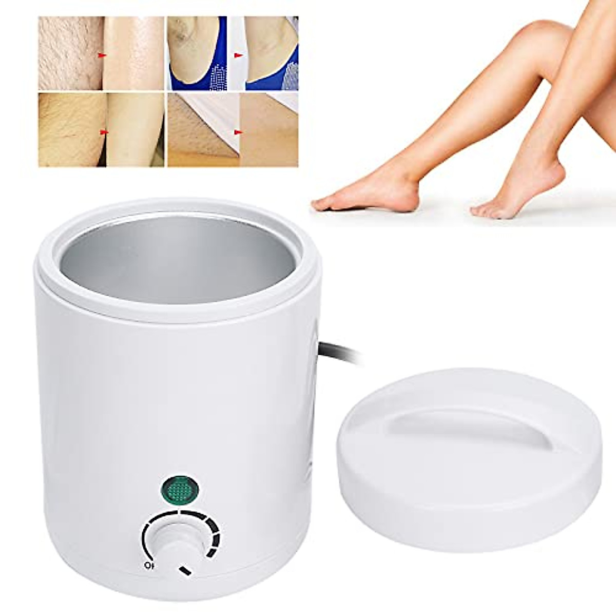 Mini Multi-Purpose Wax Warmer for Hair Removal - Paraffin Wax Pot for Home or Salon Use (for Women & Men) - Roll-On Waxing Warmer Machine