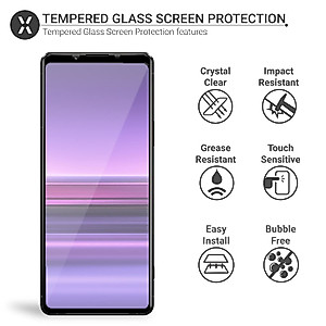 Olixar Screen Protector for Sony Xperia 1 III, Tempered Glass - Reliable Protection, Supports Device Features - Full Video Installation Guide