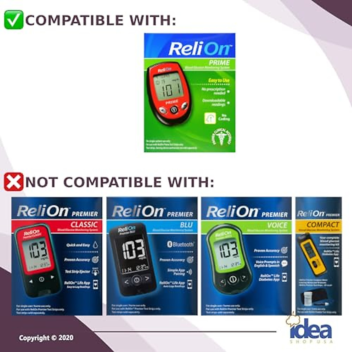 ReliOn Prime Blood Glucose Test Strips, 50 Ct (3 Pack) Bundle with Exclusive Look After Your Diabetes - Better Idea Guide (4 Items)