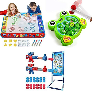 YEEBAY Whack A Frog Game & Shooting Game Toy & Water Doodle Mat