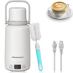 Travel Electric Kettle Portable Large Capacity 1L Tea Coffee Kettle Water Boiler, Water Heater with 4 Temperature Control,304 Stainless Steel with Auto Shut-Off, Christmas Gift for Family Friend