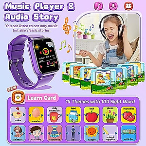 JYNZYUPO Smart Watch for Kids,with 26 Games Educational Learning Touchscreen 1.7" Smart Watch Toddlers Multi-Function Childrens Smartwatches Gift Toys for 3-12 Years Old