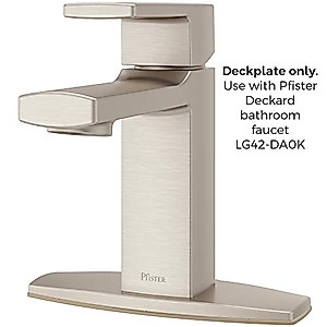 Pfister 961-230J Deckard Deckplate for 1-Handle Bathroom Faucet, 1 Count (Pack of 1), Matte Black