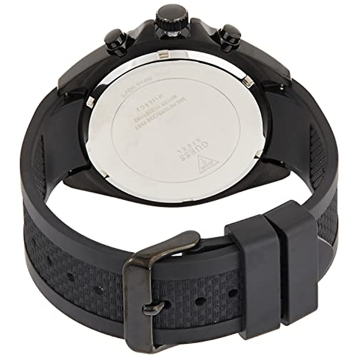 GUESS 45 mm Surge Copper Wire Sunray Textured Dial Silicone Strap W1168G3 Black One Size