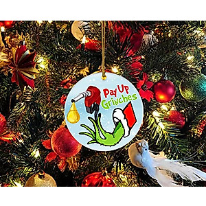 Funny Christmas Ceramic Ornament Pay Up Grinches Gas Price Remembering Fuel Christmas Ornament Ceramic Hanging Ornaments Merry Christmas Decorations Christmas Tree Hanging Ornament