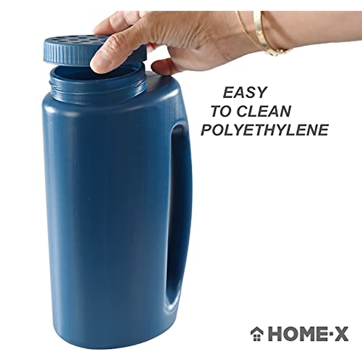 Home-X Ice Melt Salt Dispenser, Grass Seed Spreader, Plastic Garden Container