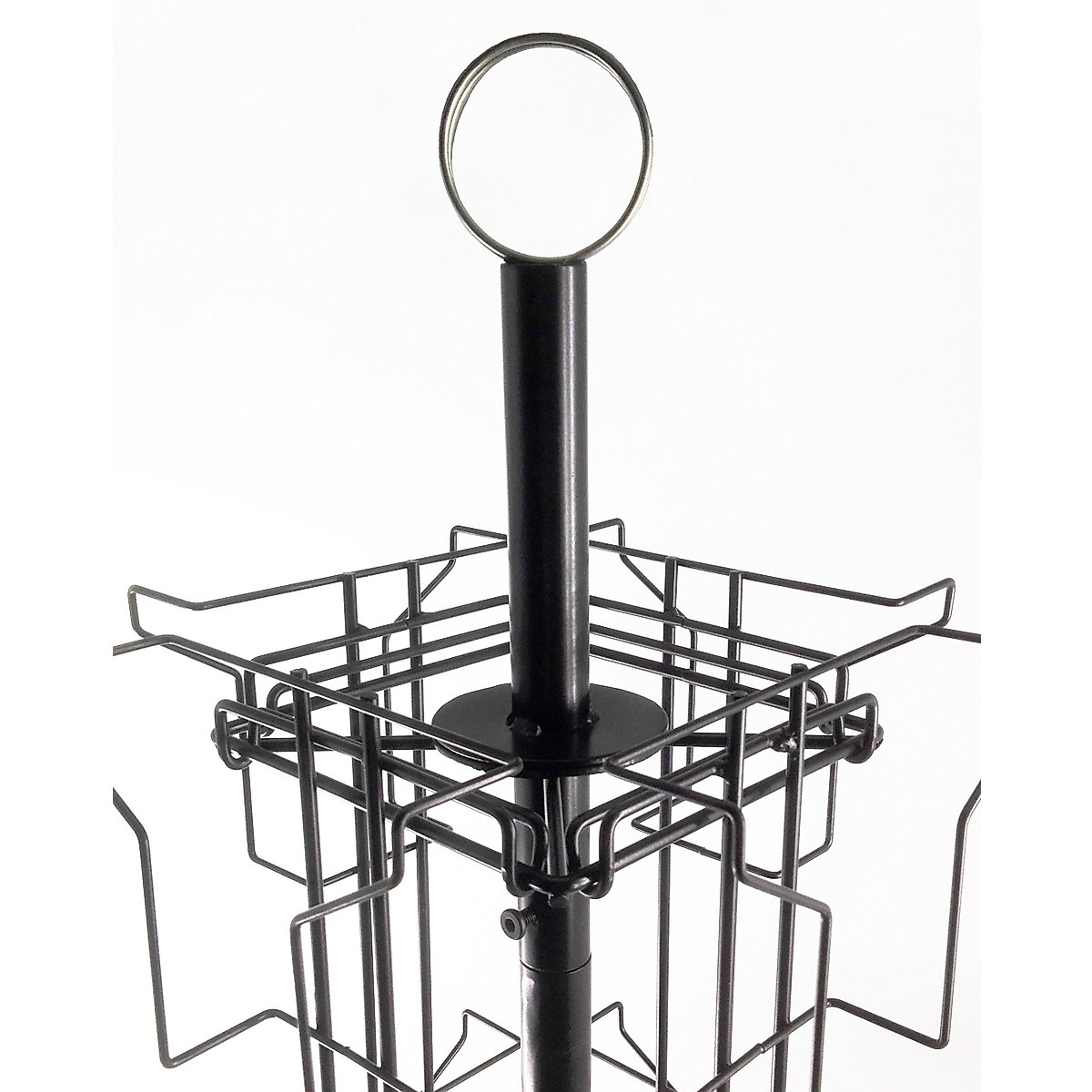 Fixtrue Displays 5 x 7" Rotating Greeting Card Display w/Sign Clip, Pocket Size: 5.8" Wide X 4.6" High, 12 Pockets. - Black 11701