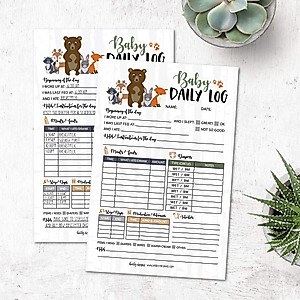 Nanny Newborn Baby or Toddler Log Tracker Journal Book, Daily Schedule Feeding Food Sleep Naps Activity Diaper Change Monitor Notes, Essential Supplies for Daycare, Babysitter, Caregiver, 50 Sheet Pad