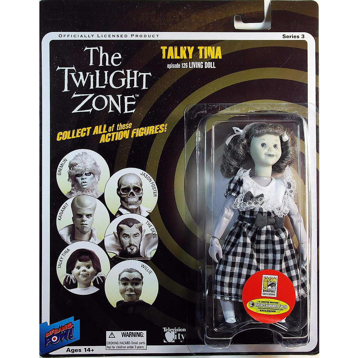 Bif Bang Pow! 2010 SDCC San Diego ComicCon Exclusive Twilight Zone Action Figure Talky Tina