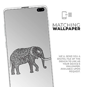 DesignSkinz Black and White Aztec Ethnic Elephant Protective Vinyl Decal Wrap Skin Cover Compatible with The Samsung Galaxy S20 (Screen Trim & Back Glass Skin)