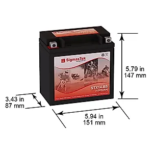 Interstate Battery FAYTX14-BS Motorcycle Battery (Replacement)